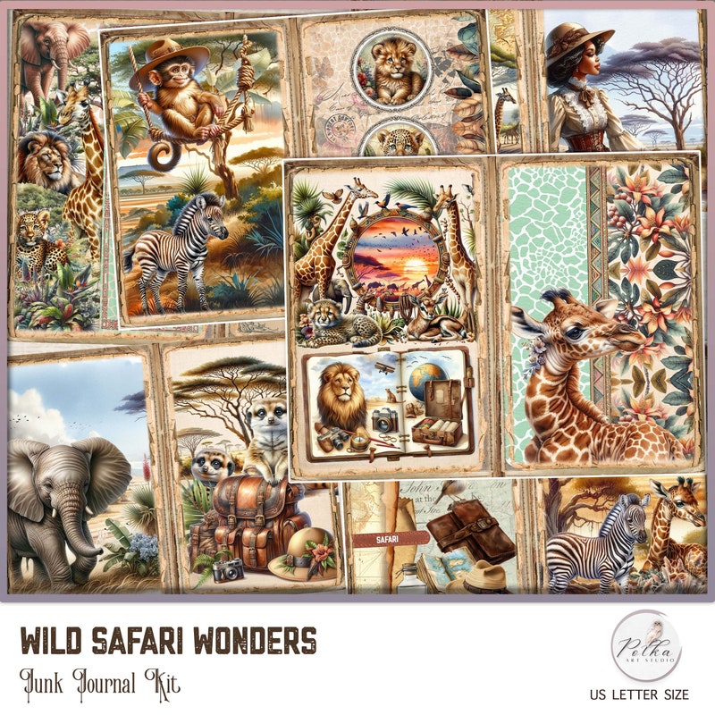 Safari Digital Paper - Etsy