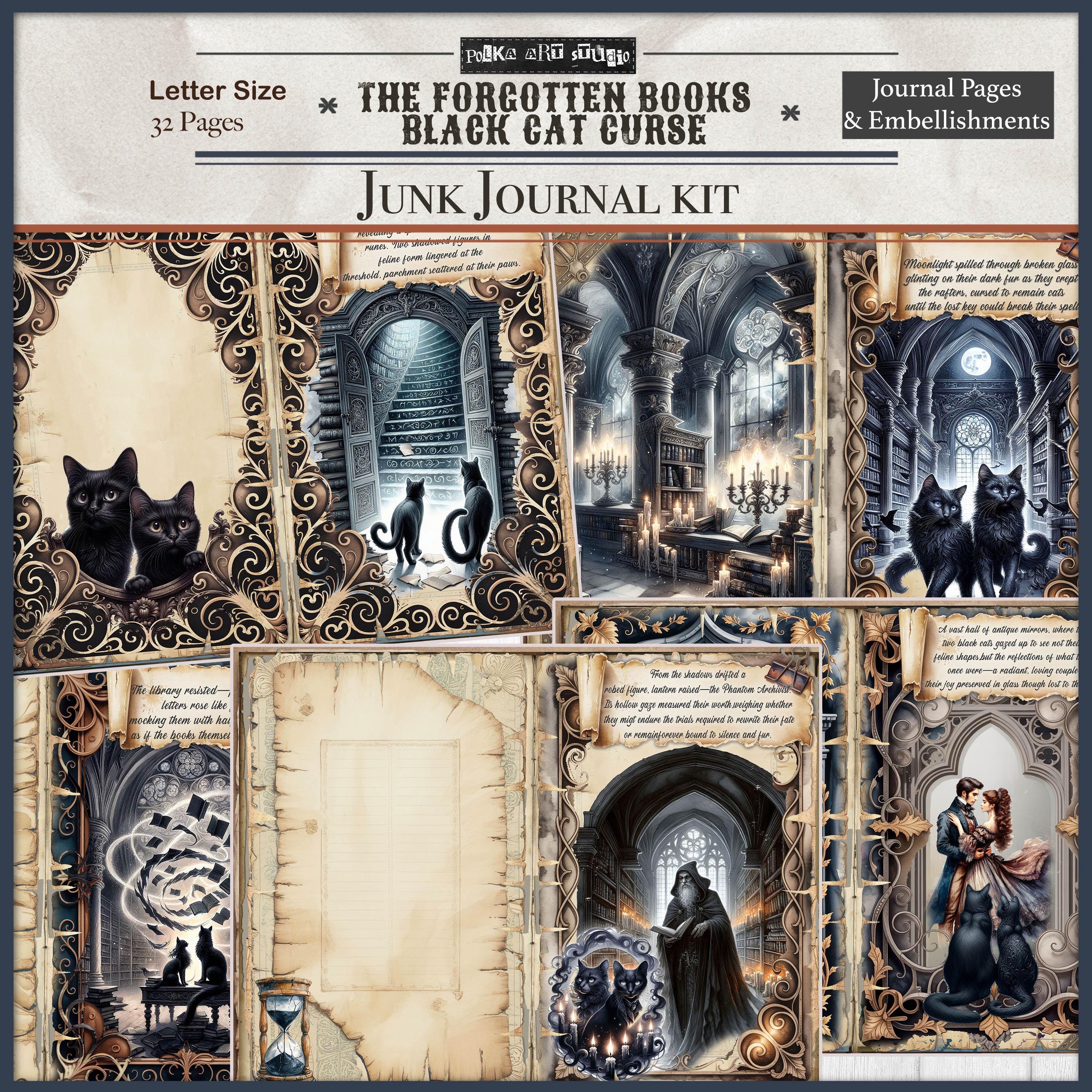 Digital Gothic Story Junk Journal Kit - Printable Halloween Journaling ...