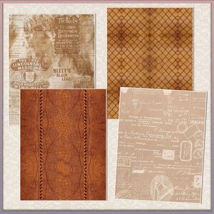 Digital Junk Journal Printable Leather Paper, Vintage Grungy Leather ...