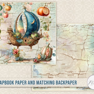 Digital Scrapbook Paper, Vintage Fairy Tale Scrapbooking Paper ...