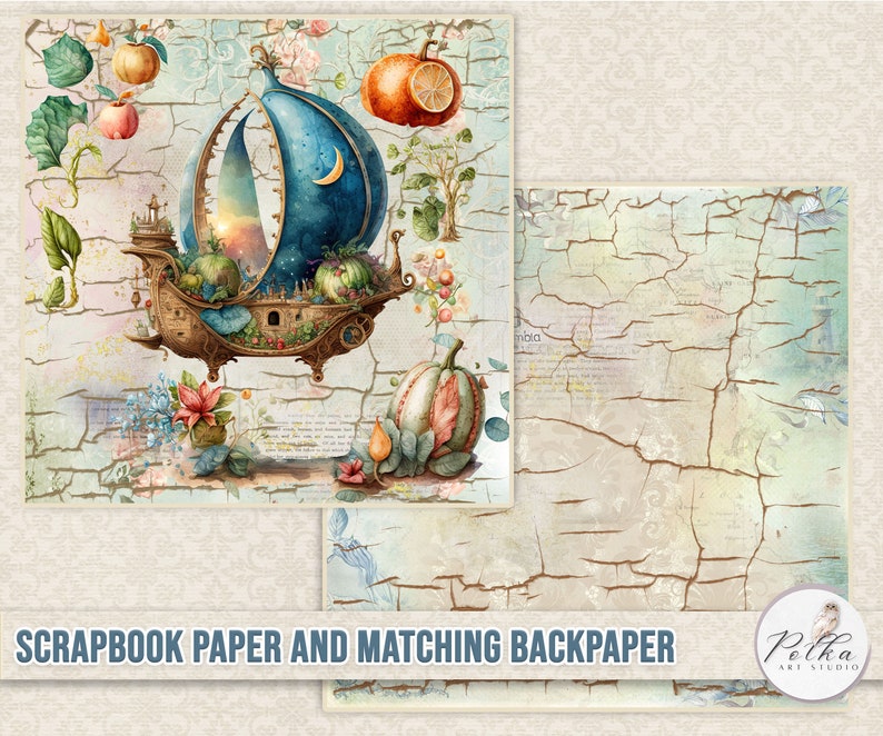 Digital Scrapbook Paper Vintage Fairy Tale Scrapbooking - Etsy