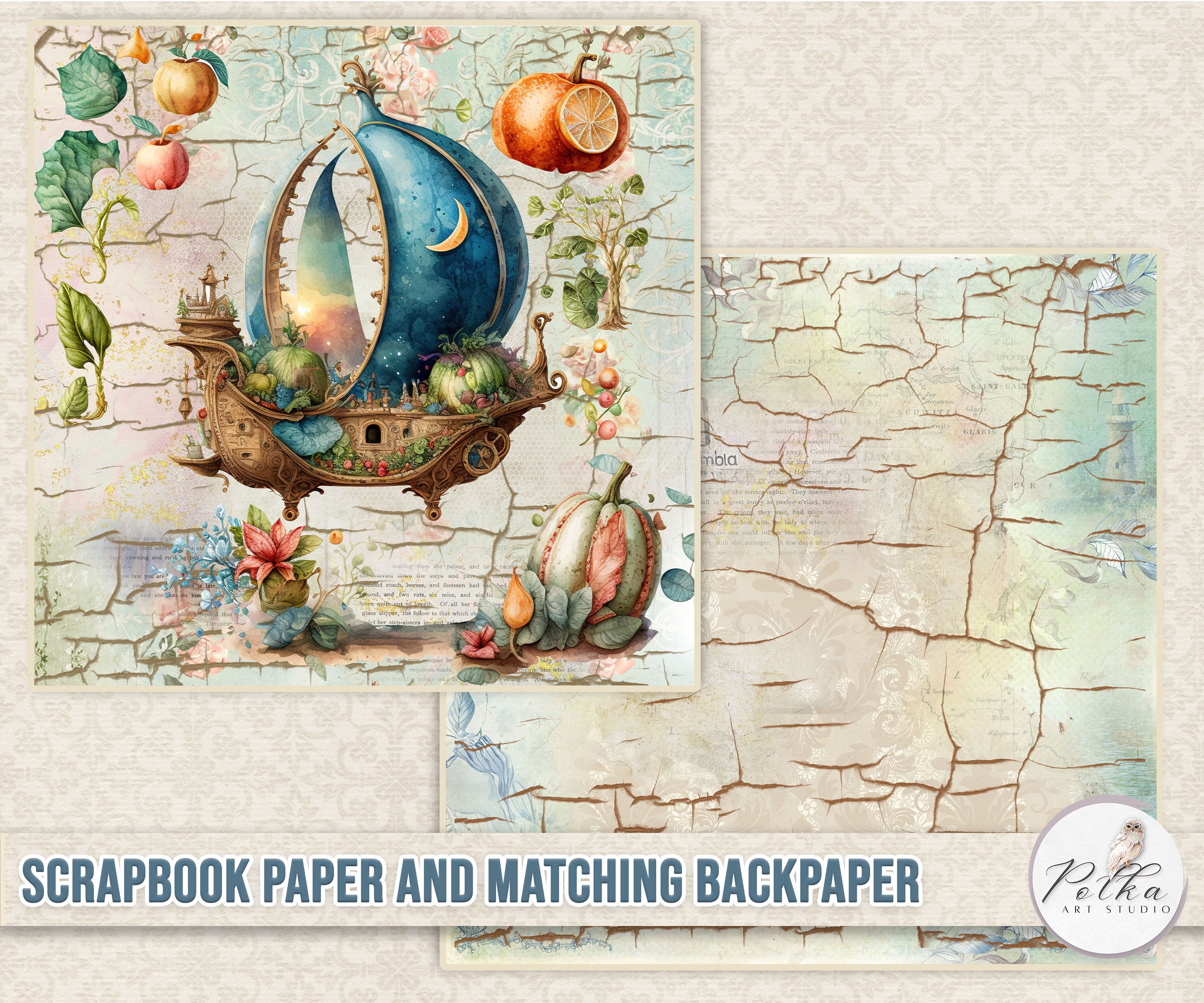 Digital Scrapbook Paper Vintage Fairy Tale Scrapbooking - Etsy UK