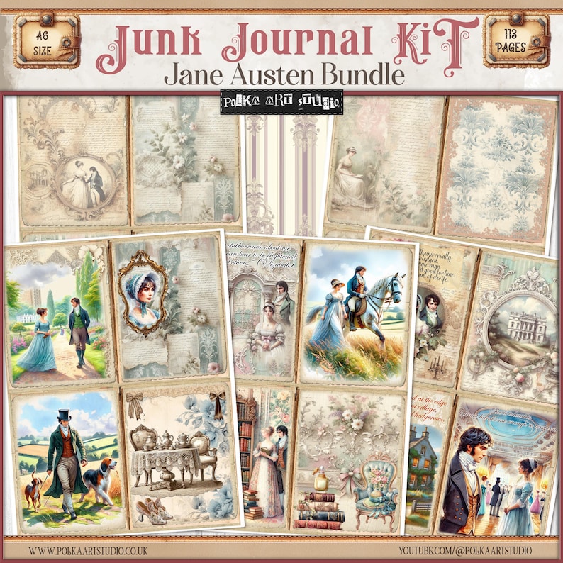 Jane Austen Mini Journal Bundle: Regency Ephemera (digital Download) - Etsy