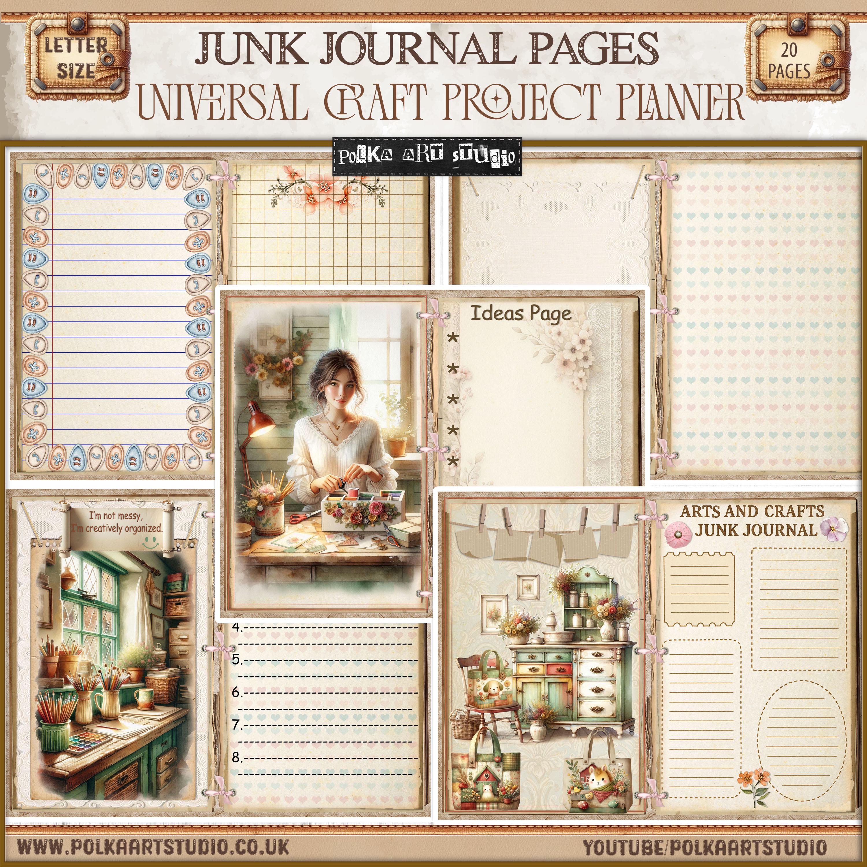 Vintage Crafting Planner: Junk Journal Kit (digital Download) - Etsy