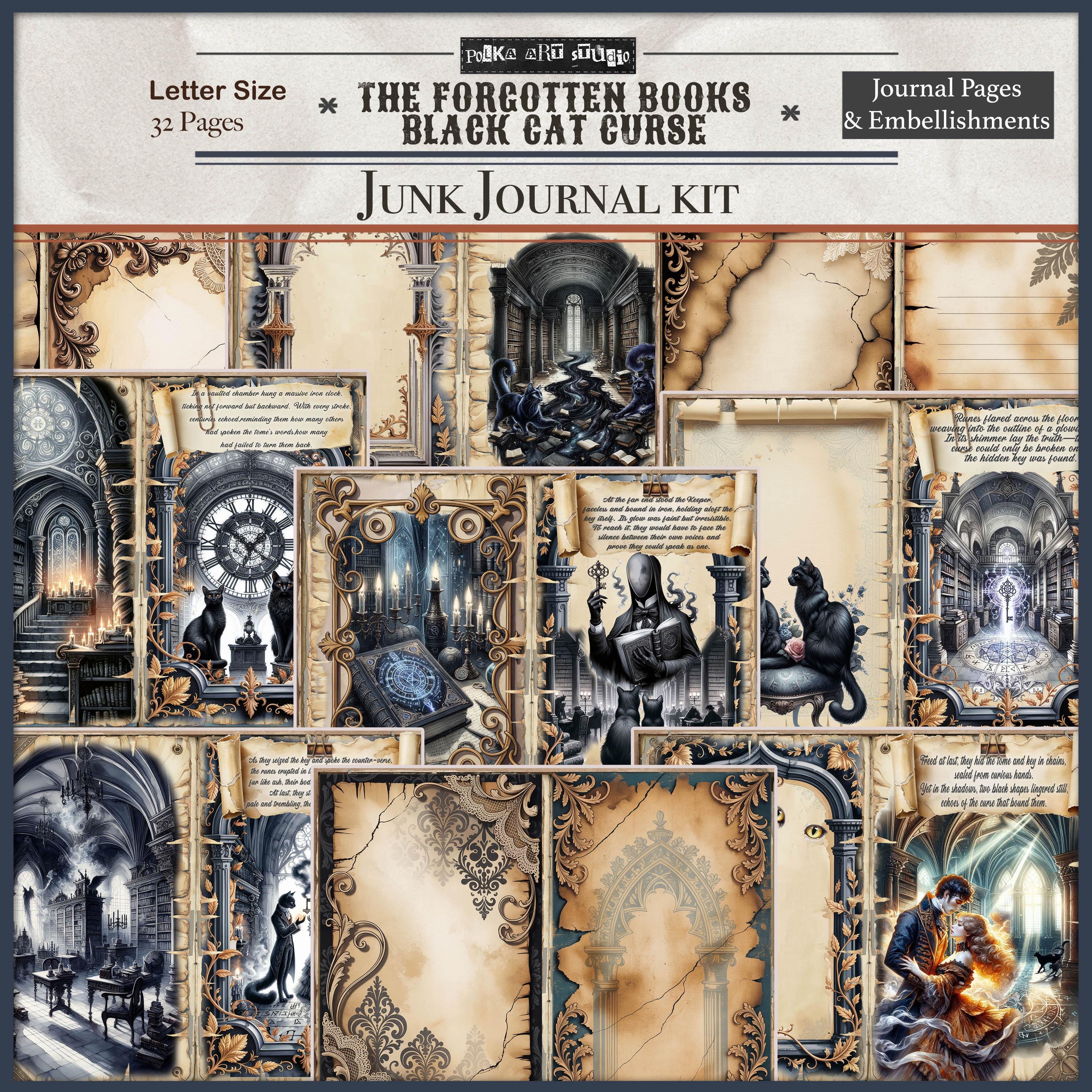 Digital Gothic Story Junk Journal Kit - Printable Halloween Journaling ...