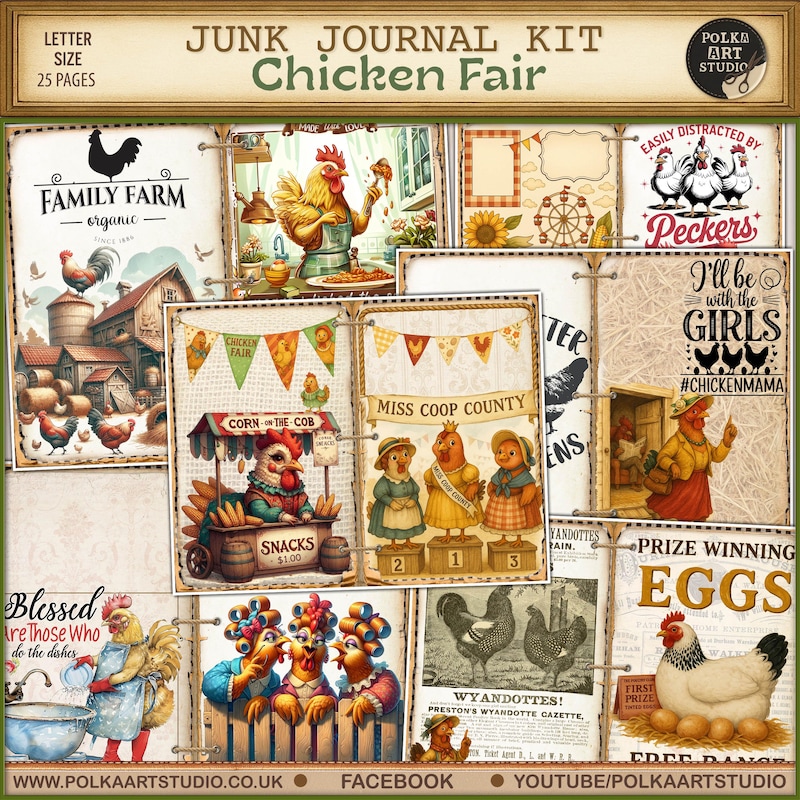 Chickens Digital Papers - Etsy UK