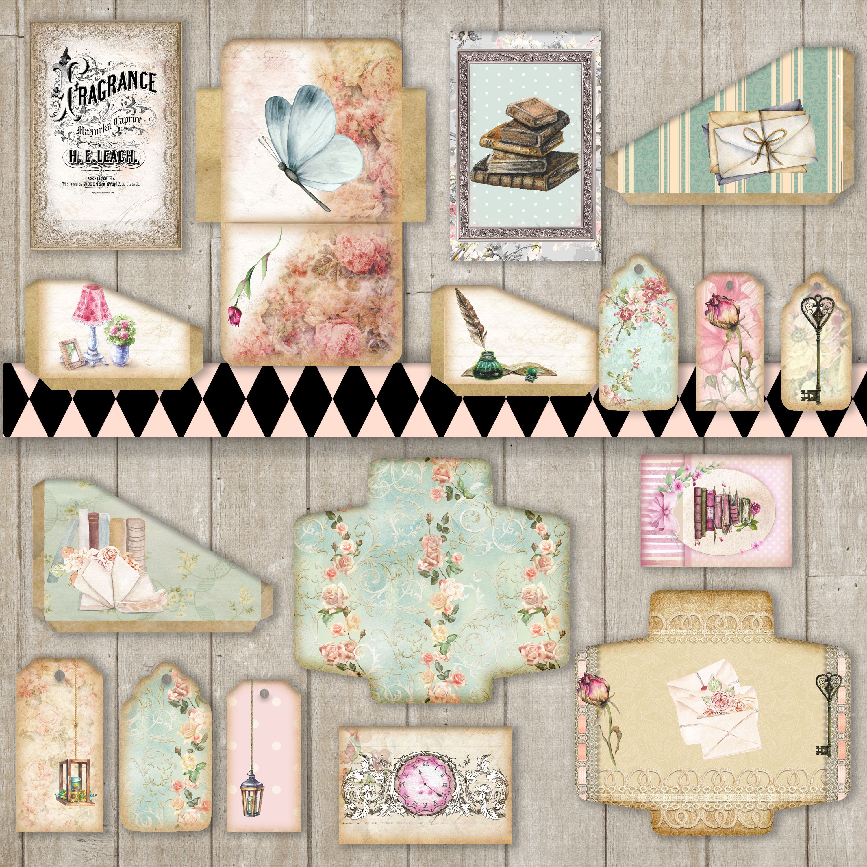 Junk Journal love Poems / Shabby Printable Papers - Etsy