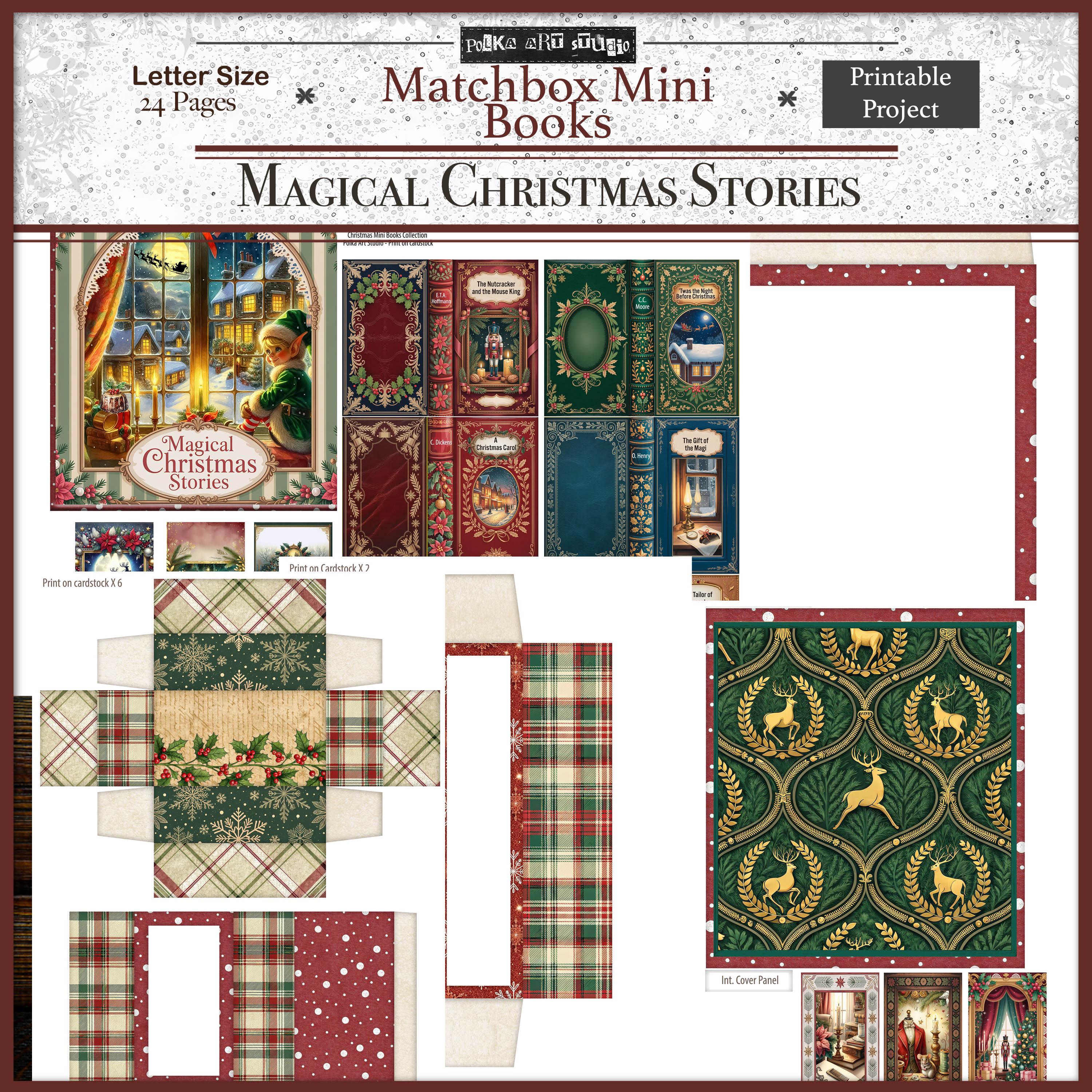 Digital Junk Journal Project Kit - Matchbox Mini Books, Christmas ...