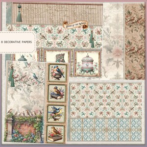 Digital Birds Junk Journal Kit, Victorian Birds Almanach Journaling ...