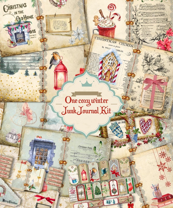 Junk Journal one Cozy Winter Printable Digital | Etsy