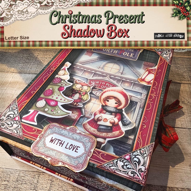 Weihnachtsgeschenk Schattenbox zum Ausdrucken - Digitales Geschenkbox ...