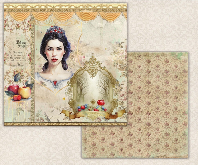 Digital Scrapbook Paper Vol. 2 Vintage Fairy Tale - Etsy