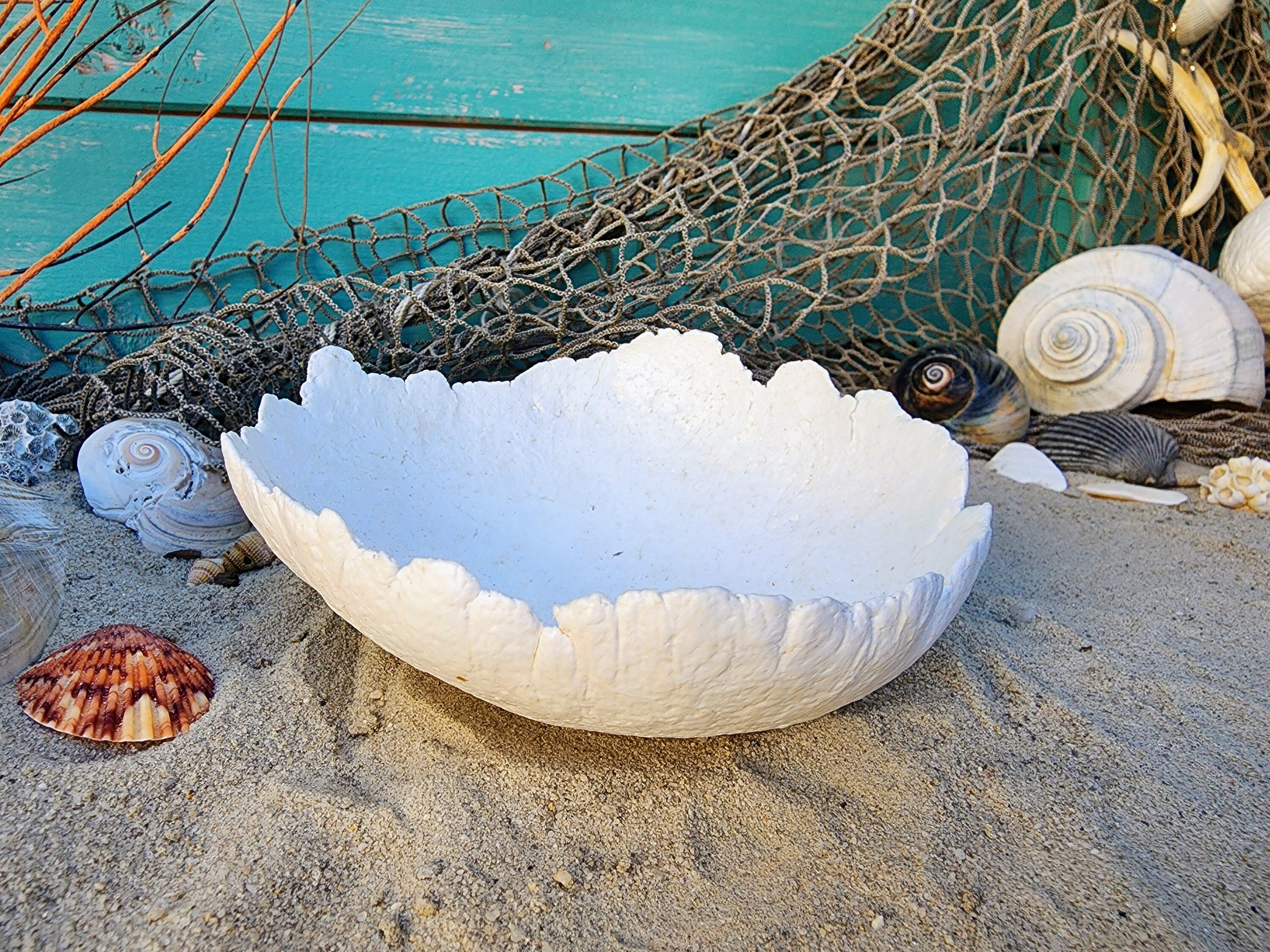 Beautiful Handmade Barnacle Textured Paper Mache Bowl - Etsy