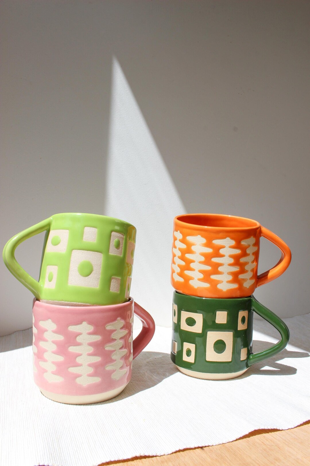 Handmade Retro Style Mugs Mid Century Modern - Etsy