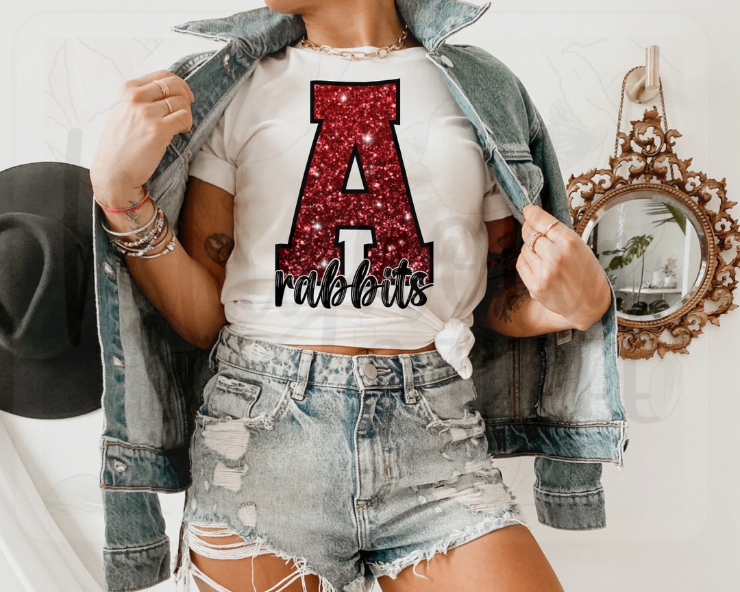School Spirit Atlanta Rabbits Maroon Glitter Png - Etsy