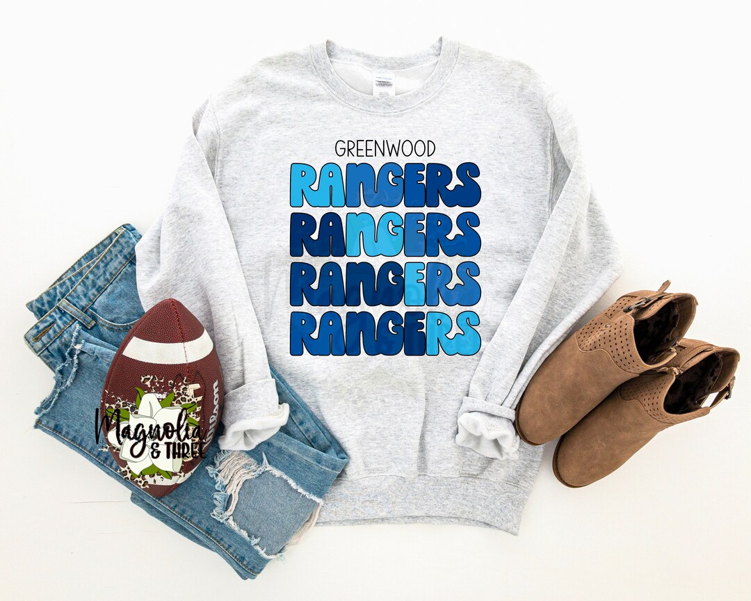 Greenwood Rangers Old School Spirit Blue Ombre Png - Etsy