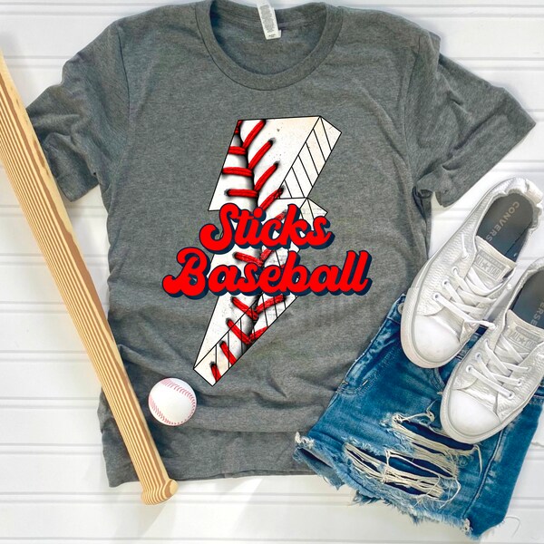 Baseball Lightning Bolt - Etsy