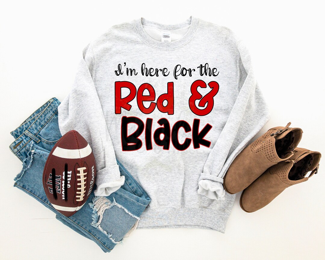 Here for the Red and Black School Spirit Png - Etsy