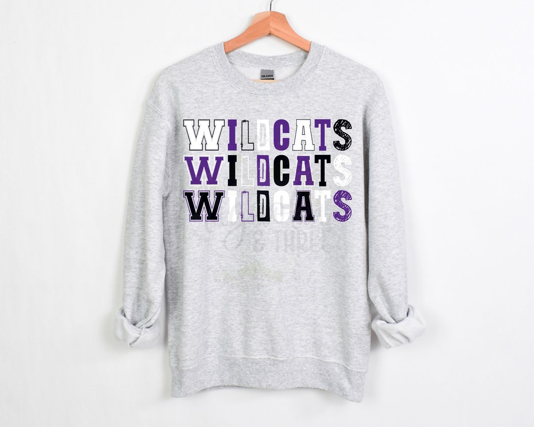 School Spirit Wildcats Purple Black and White Variety Letters Png - Etsy