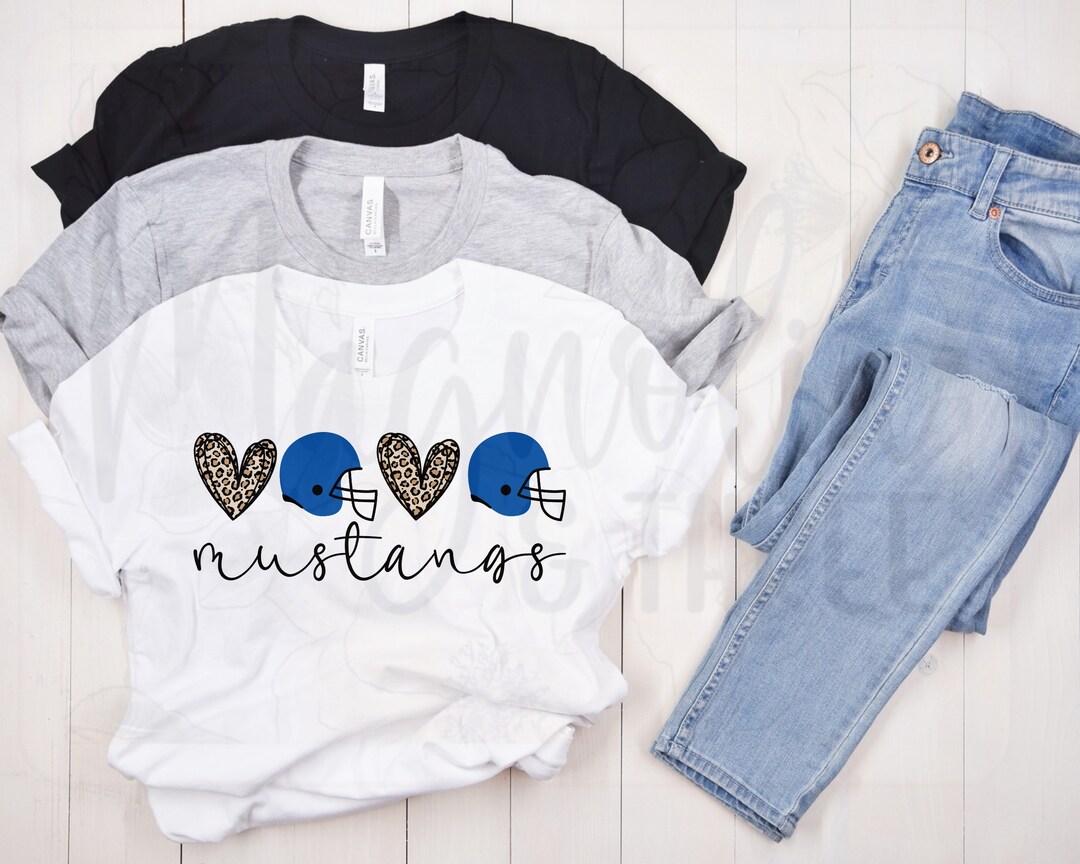 Redlick High School Mustangs Hearts and Helmets Png - Etsy