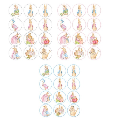Instant Download Peter Rabbit Bunny Circle Cupcake Toppers - Etsy