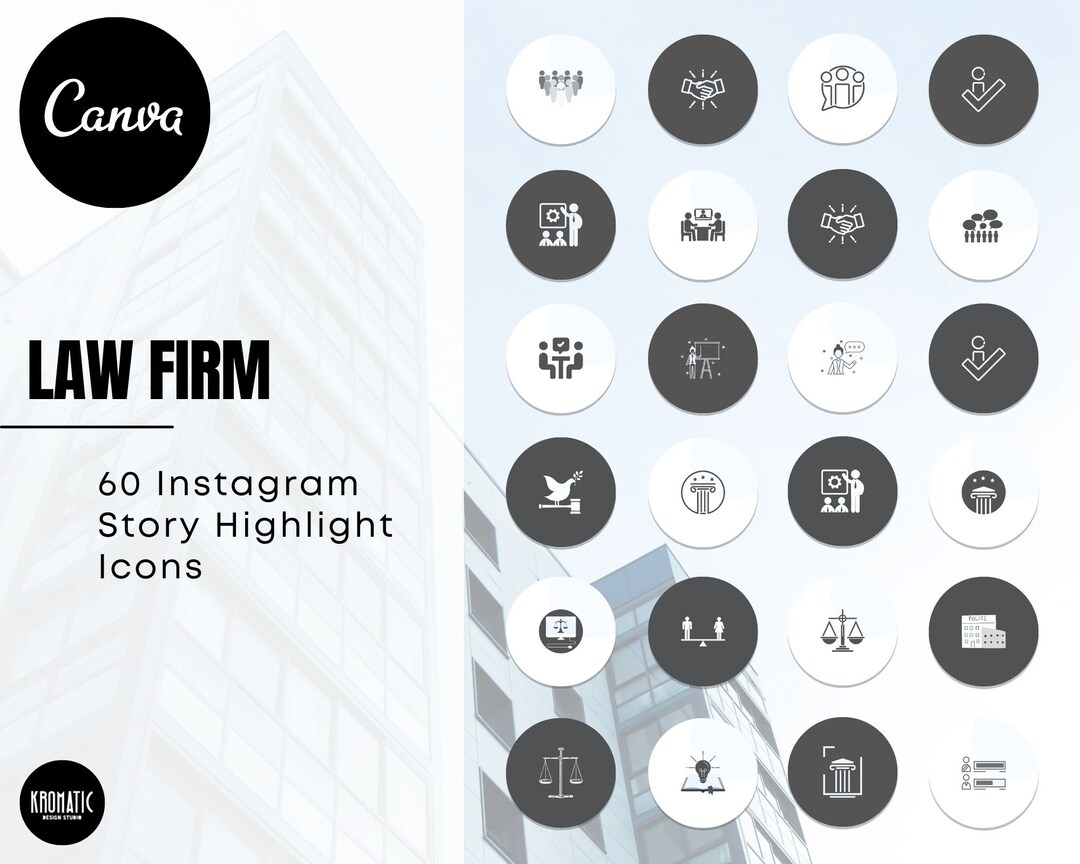 Law Office Highlight Icons for Instagram, Lawyer Instagram Icons ...