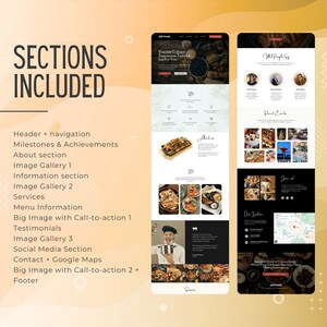 Catering Services Canva Website Template, Chef Landing Page Design ...