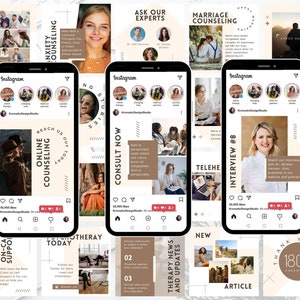 50 Instagram Post Template Canva, Therapist Instagram Template ...