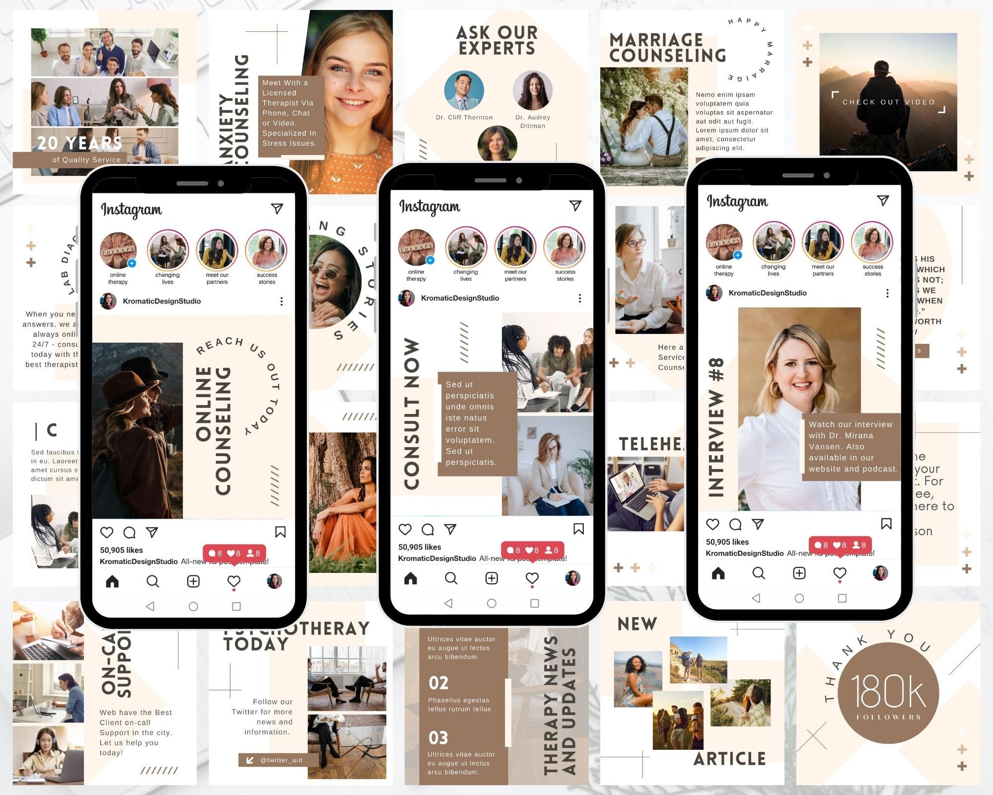 50 Instagram Post Template Canva, Therapist Instagram Template ...