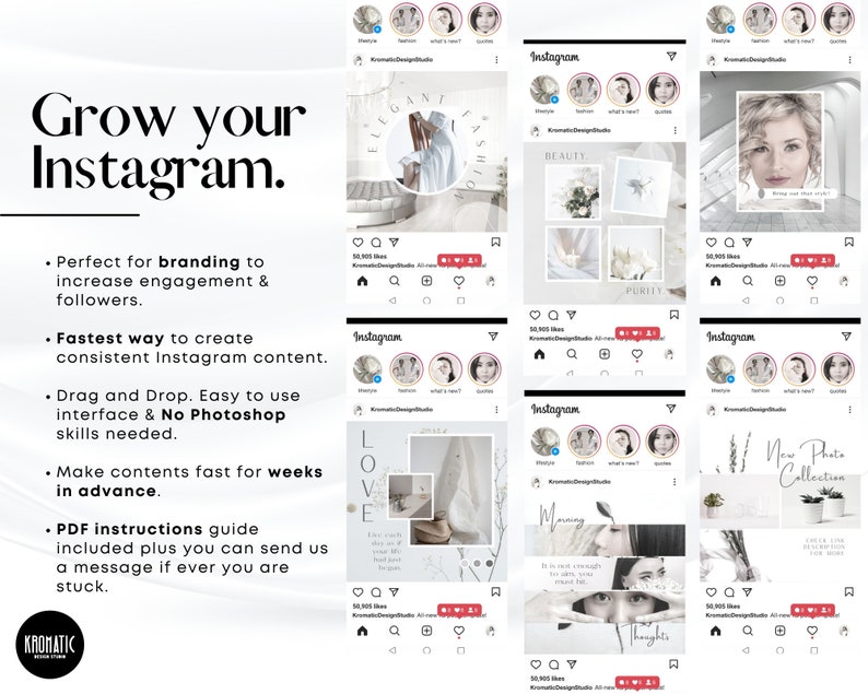 50 Instagram Post Templates White Canva Theme Neutral Light - Etsy