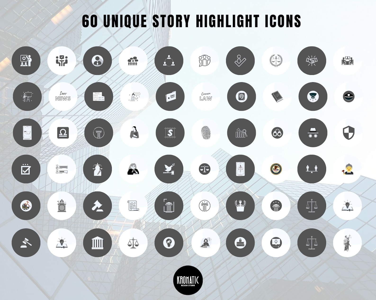 Law Office Highlight Icons for Instagram, Lawyer Instagram Icons ...