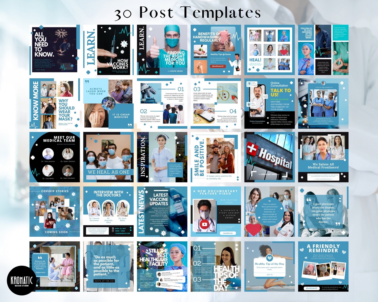 Medical Instagram Social Media Bundle, Healthcare Instagram Post Story ...