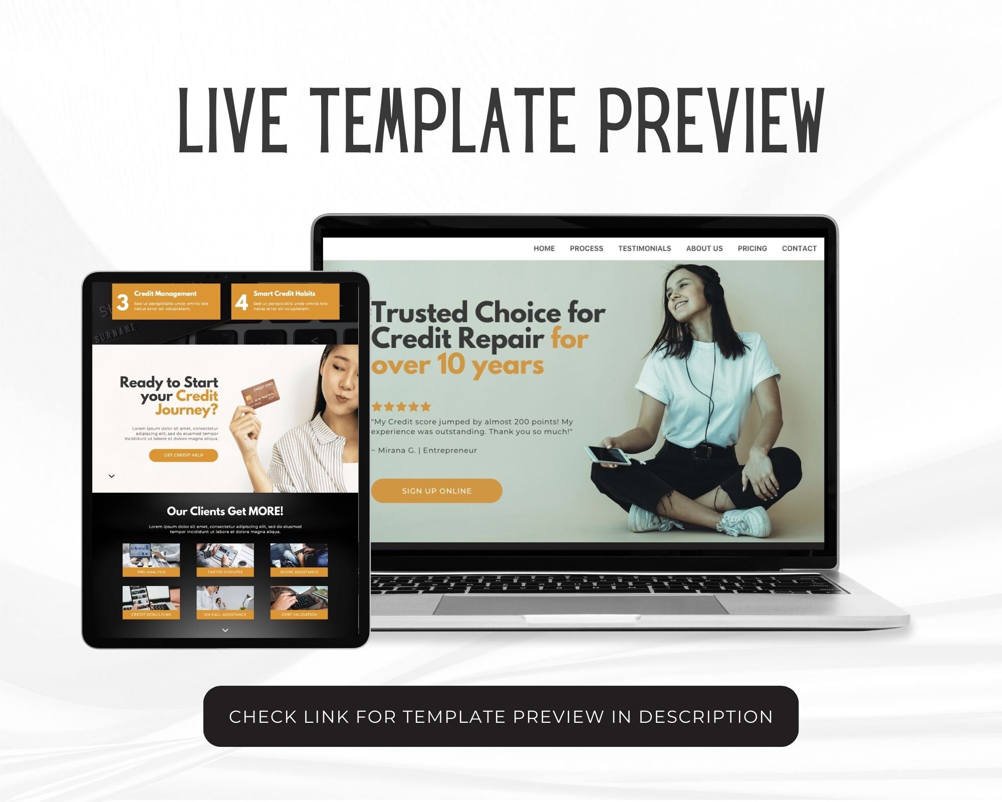 Credit Repair Website Template: Professional Canva Design (digital ...