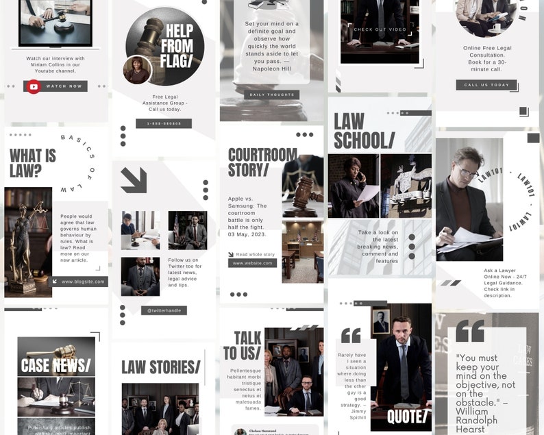 50 Instagram Story Template Canva, Lawyer Instagram Template ...