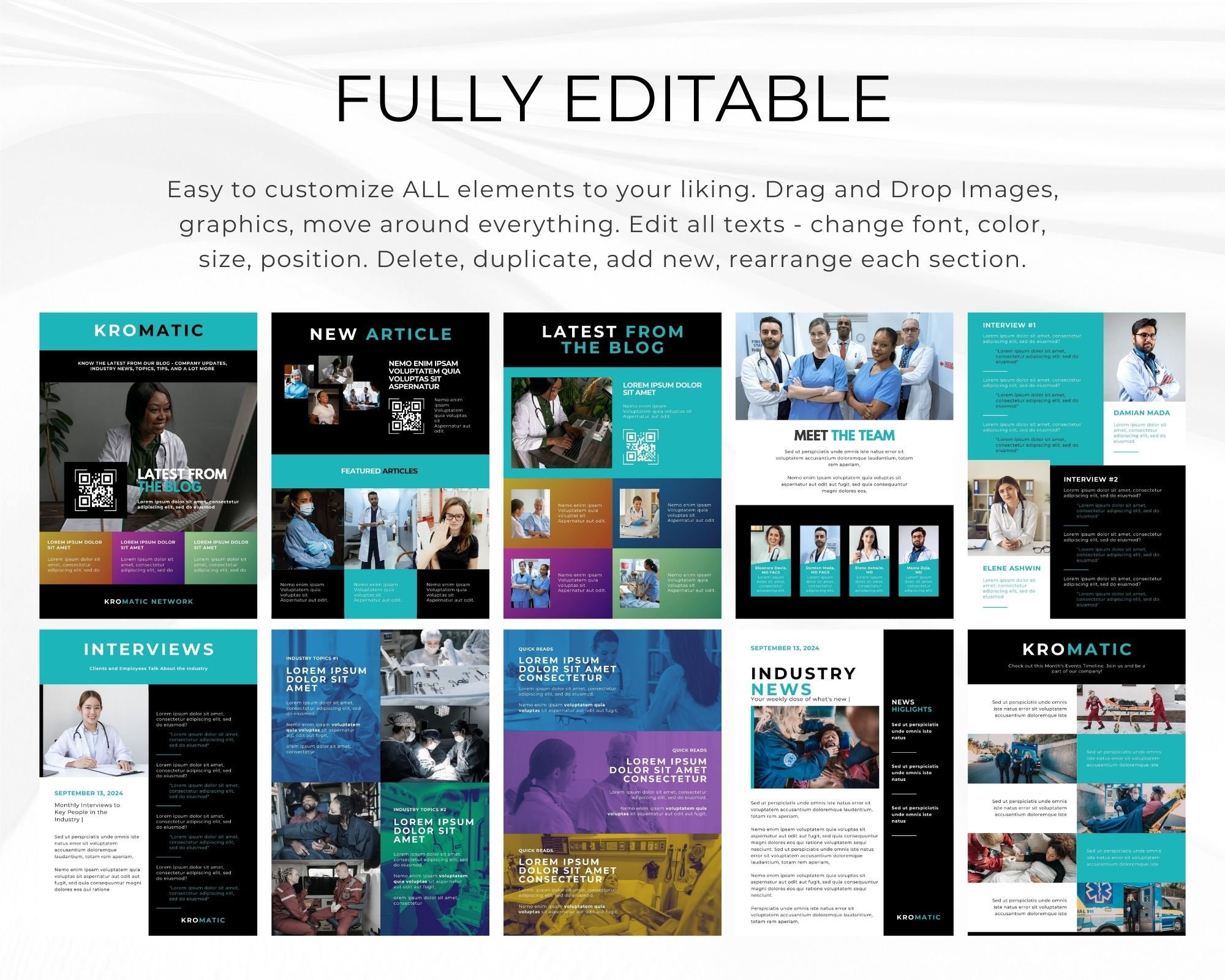 Medical Clinic Newsletter Template: Canva A4 Flyer (digital Download ...
