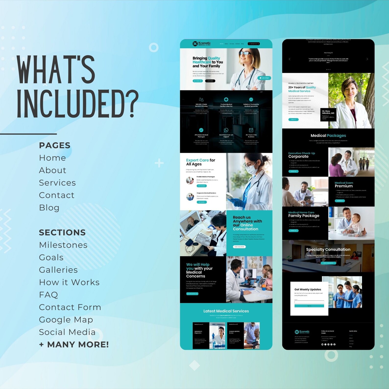 Medical Clinic Wix Website, Healthcare Wix Page Design, Professional ...