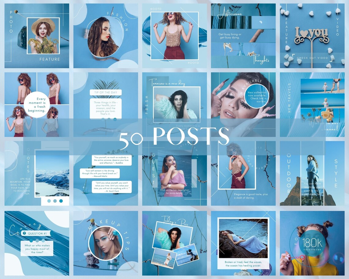 100 Elegant Instagram Template Canva, Post and Story Templates ...