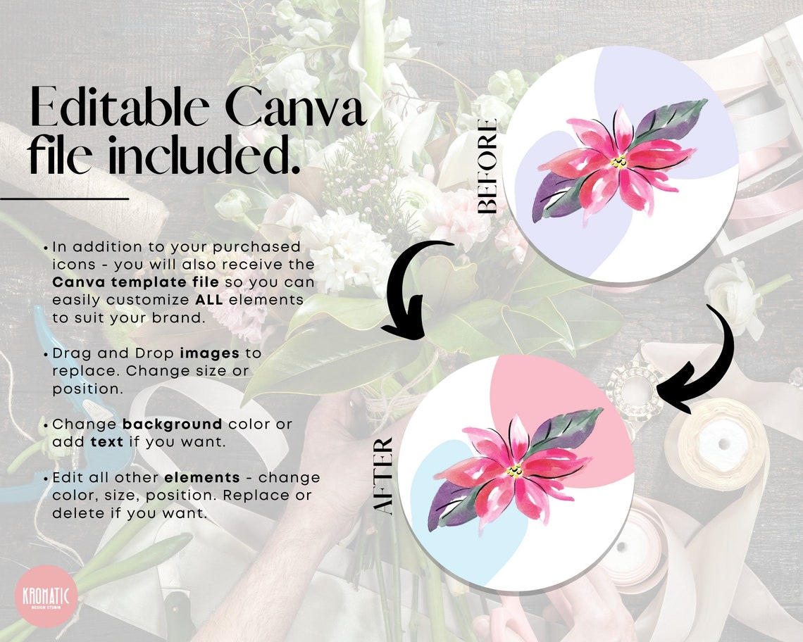 Flower Highlight Icons for Instagram, Florist Instagram Icon, Instagram ...