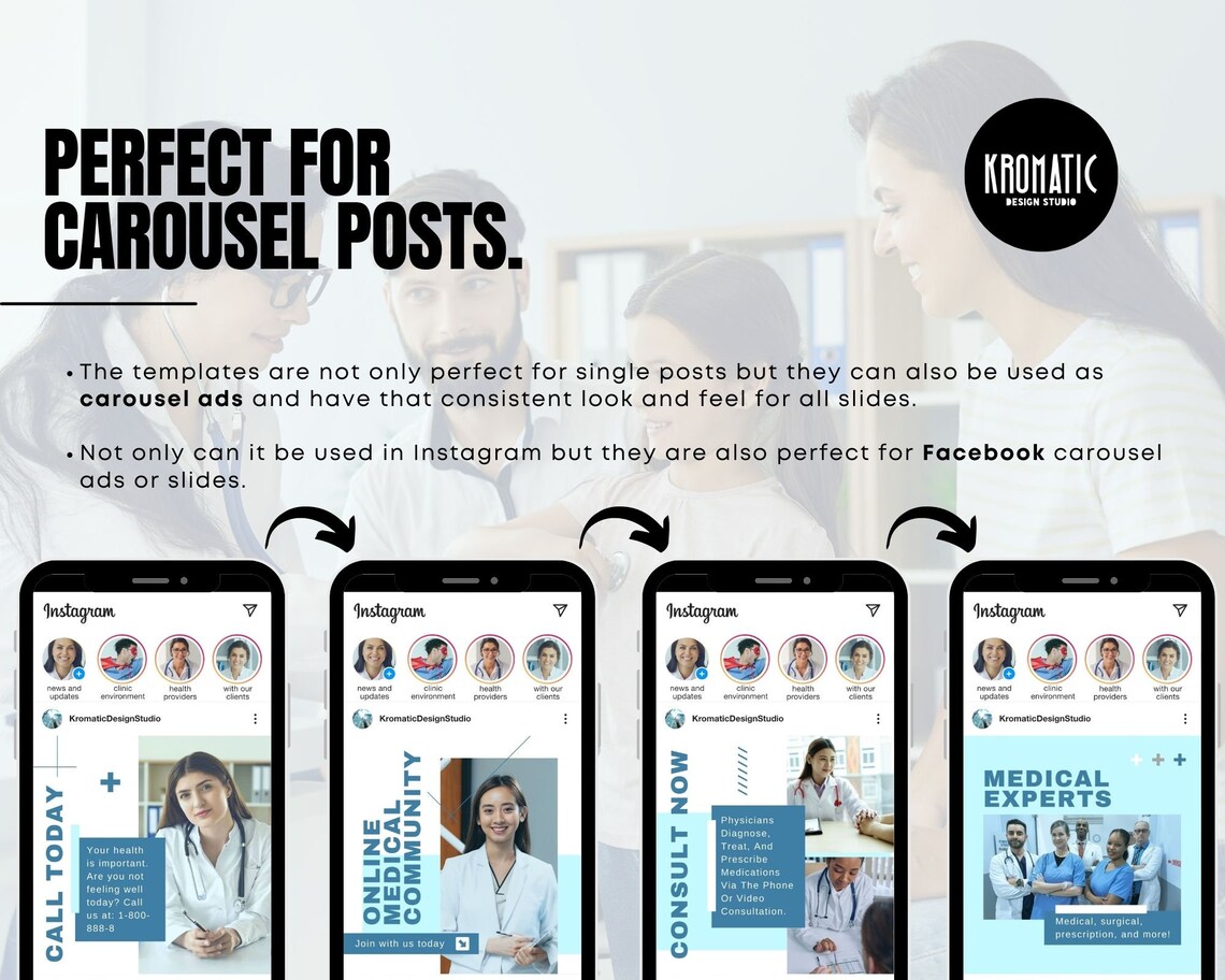 50 Instagram Post Template Canva, Medical Clinic Instagram Template ...
