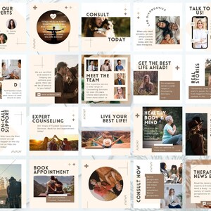 50 Instagram Post Template Canva, Therapist Instagram Template ...