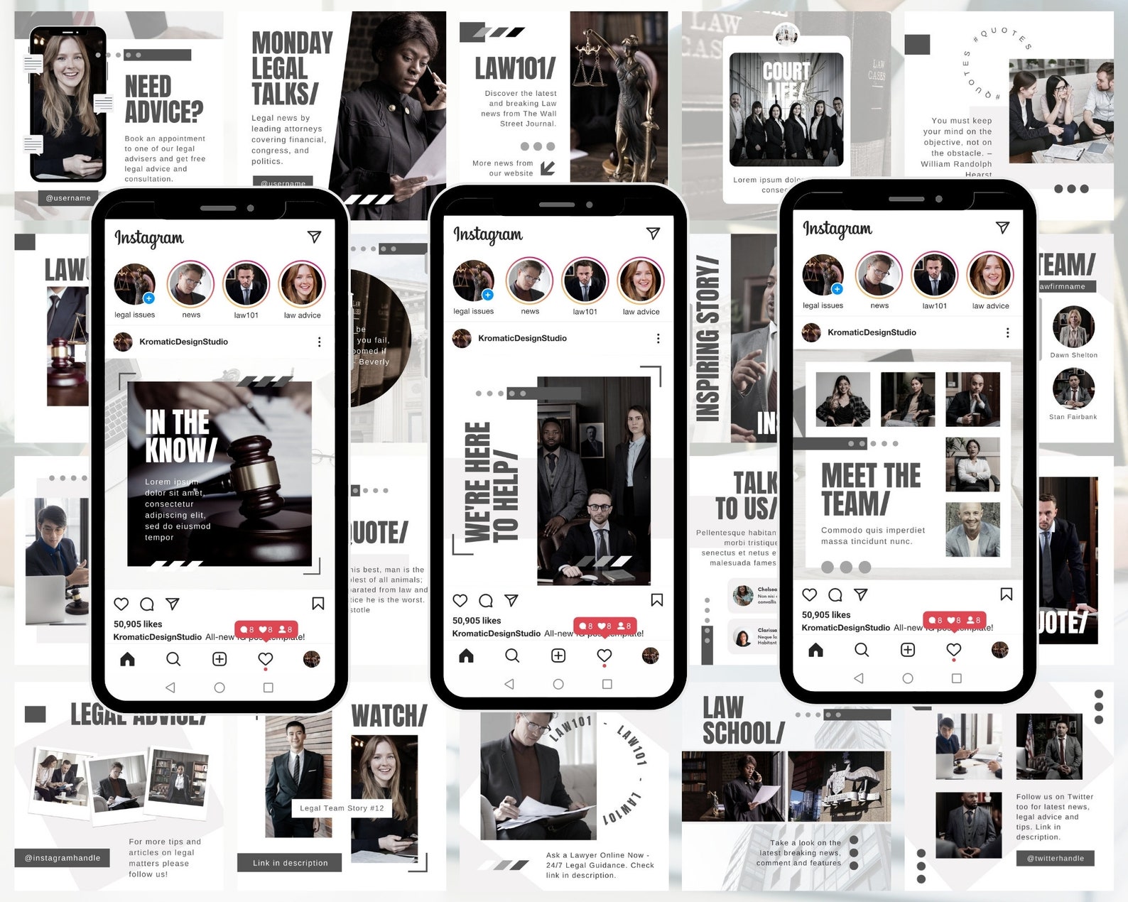 50 Instagram Post Template Canva, Lawyer Instagram Template ...