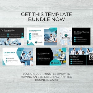 Medical Doctor Business Card Template, Canva Business Card Template ...