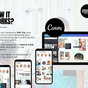 Dentist Instagram Puzzle Template, Dental Clinic Social Media Template ...