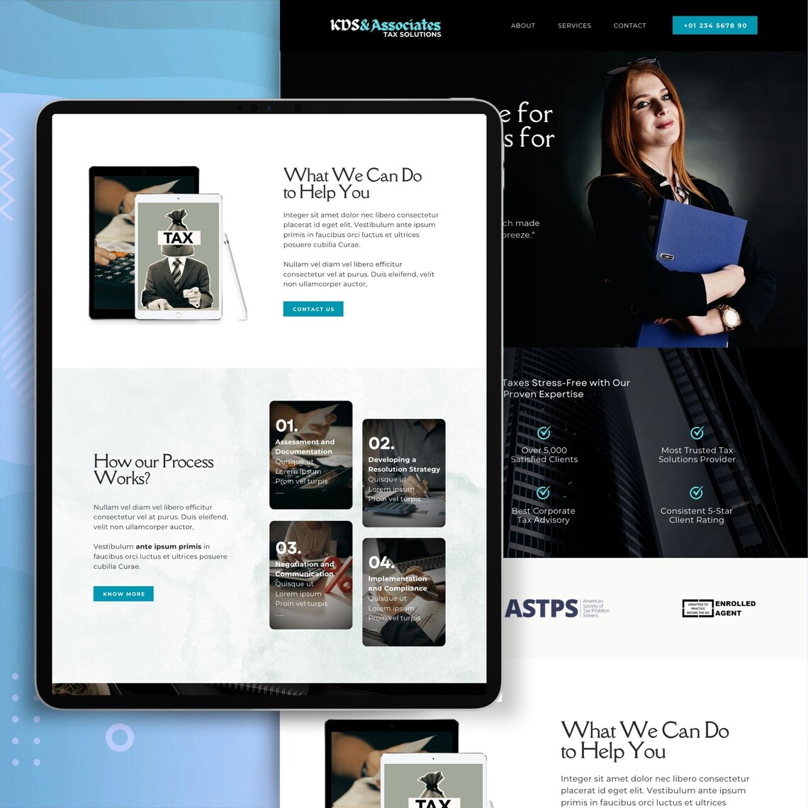 Tax Preparer Website Template: Canva Landing Page Design - Etsy