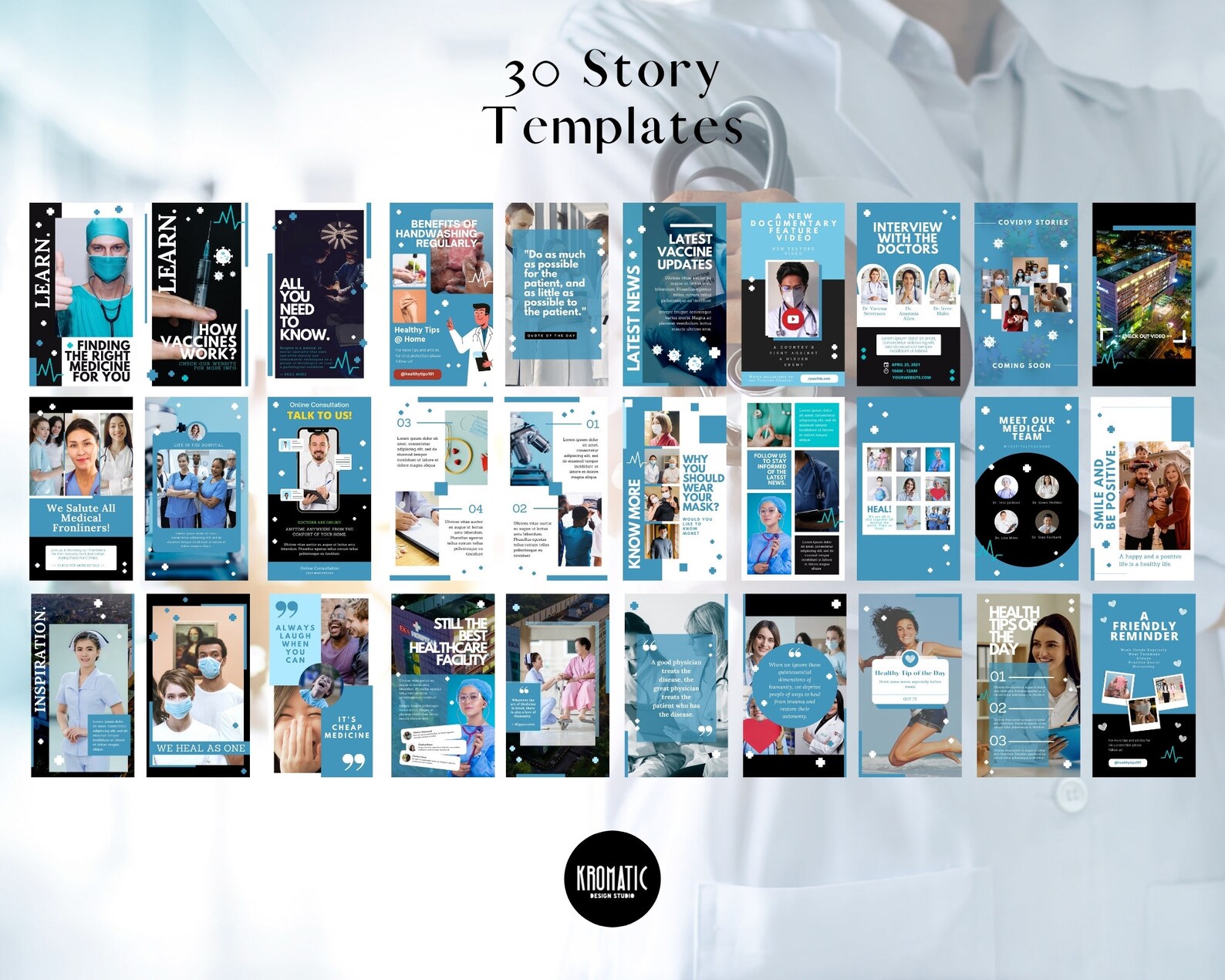 Medical Instagram Social Media Bundle, Healthcare Instagram Post Story ...