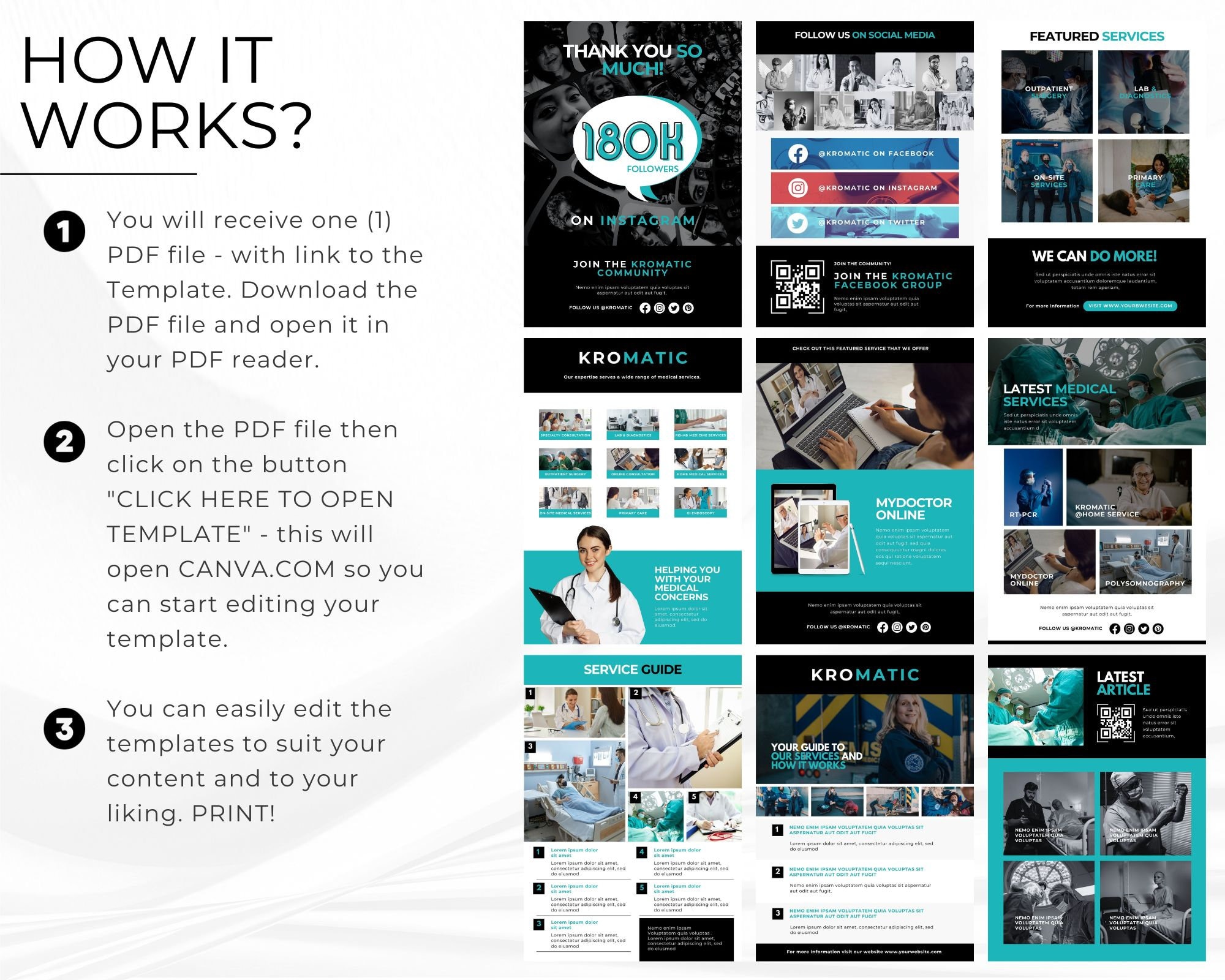 Medical Clinic Newsletter Template: Canva A4 Flyer (digital Download ...