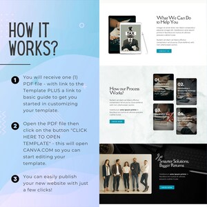 Tax Preparer Website Template: Canva Landing Page Design - Etsy
