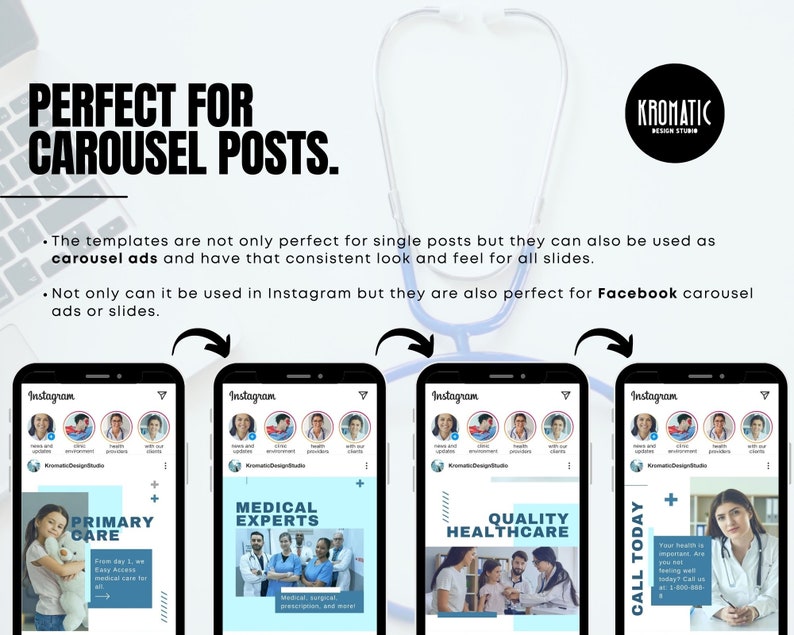 Medical Clinic Instagram Puzzle Template: Canva Theme - Etsy