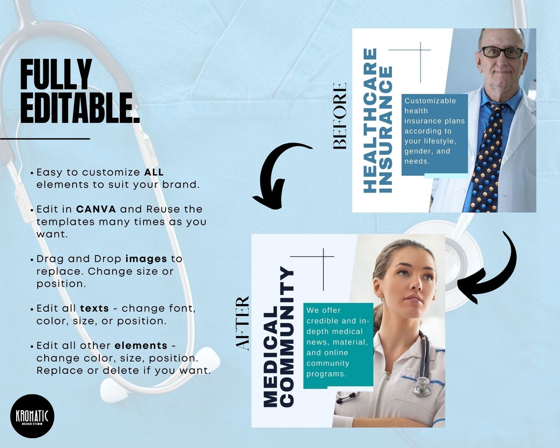 50 Instagram Post Template Canva, Medical Clinic Instagram Template ...