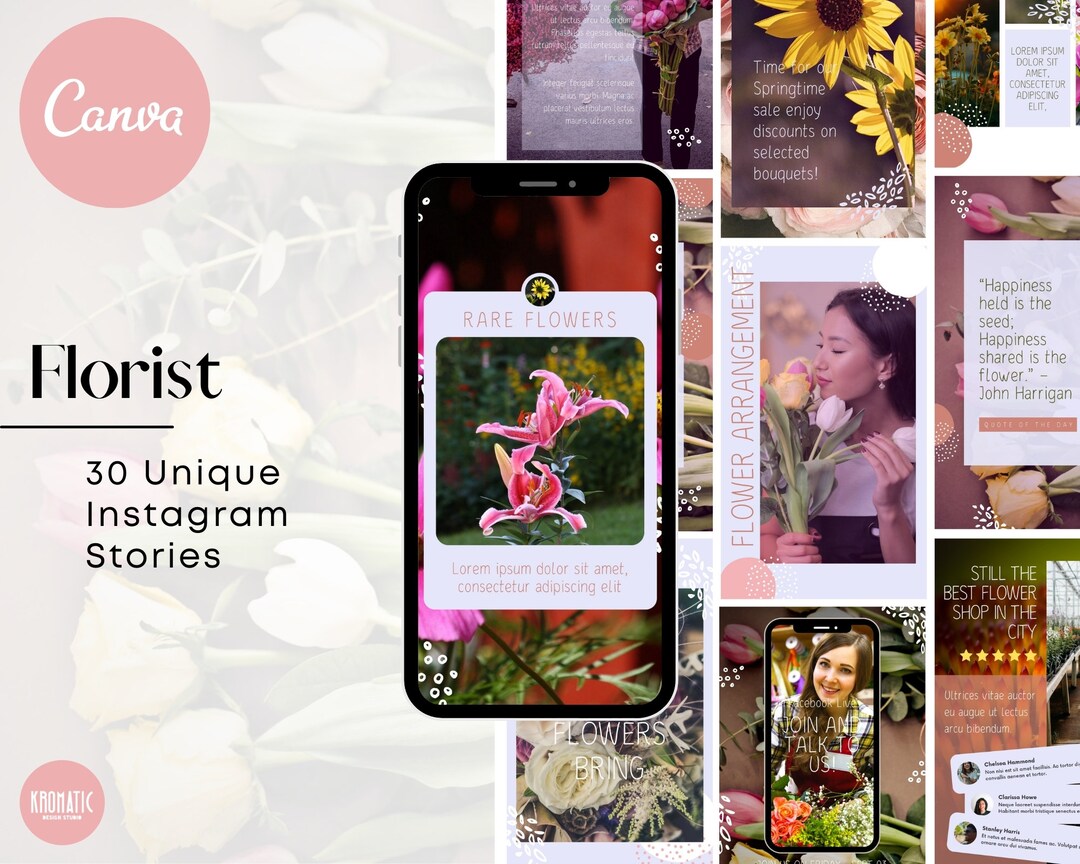30 Florist Instagram Story Template, Flower Shop Instagram Template ...